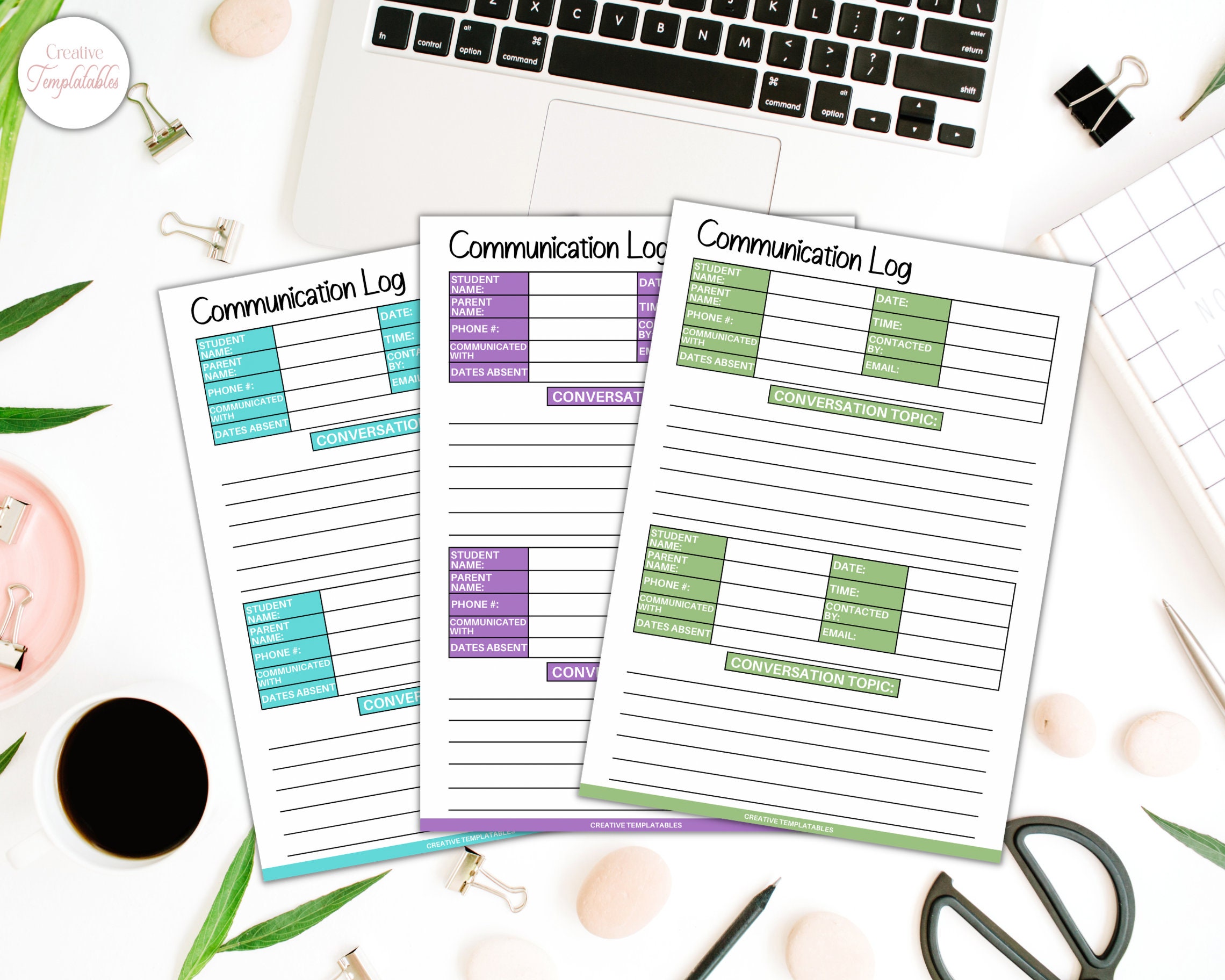 Teacher Communication Log Printable Teacher Log Communication Tracker ...