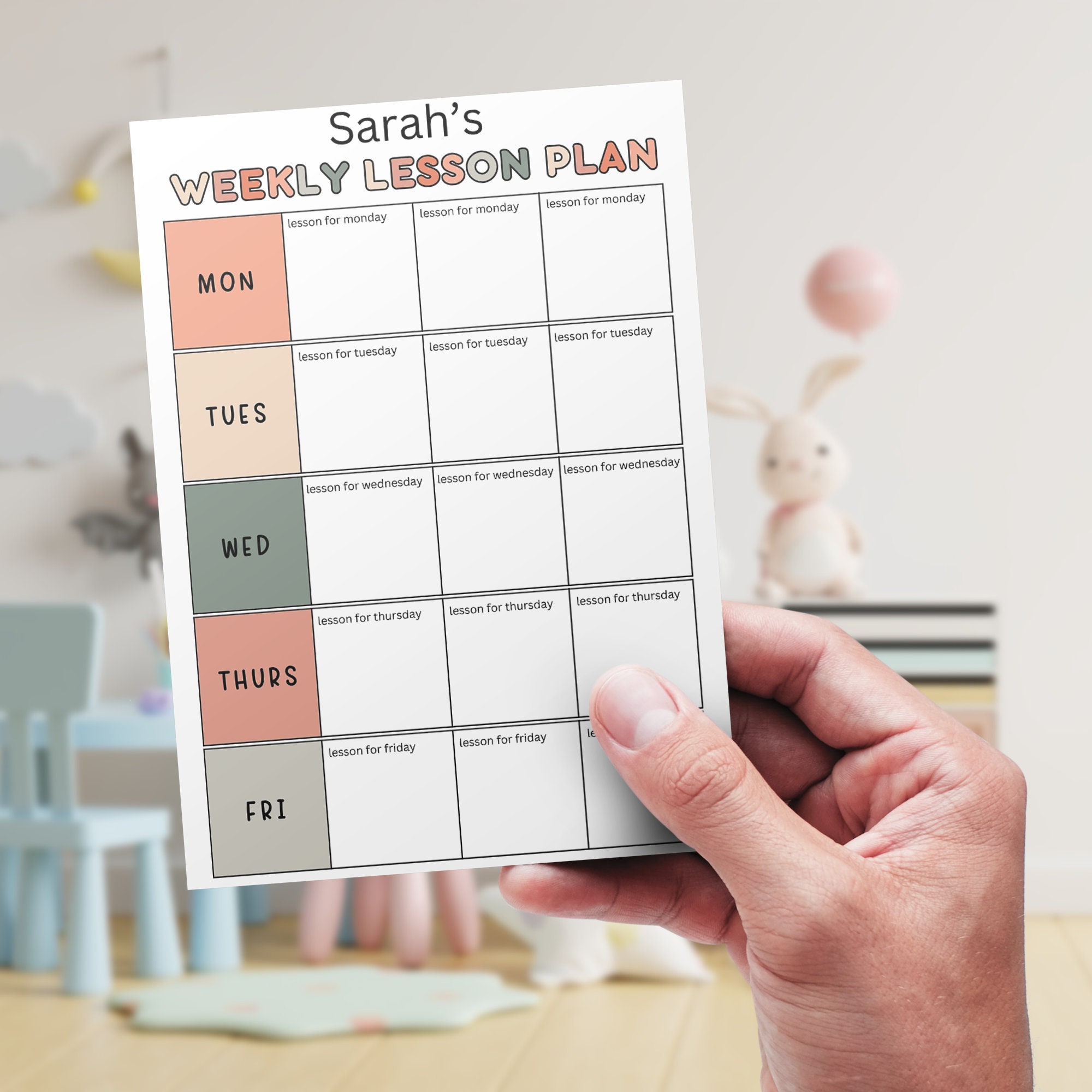 Weekly Lesson Plan Editable | Lesson Planner | Homeschool Teacher ...