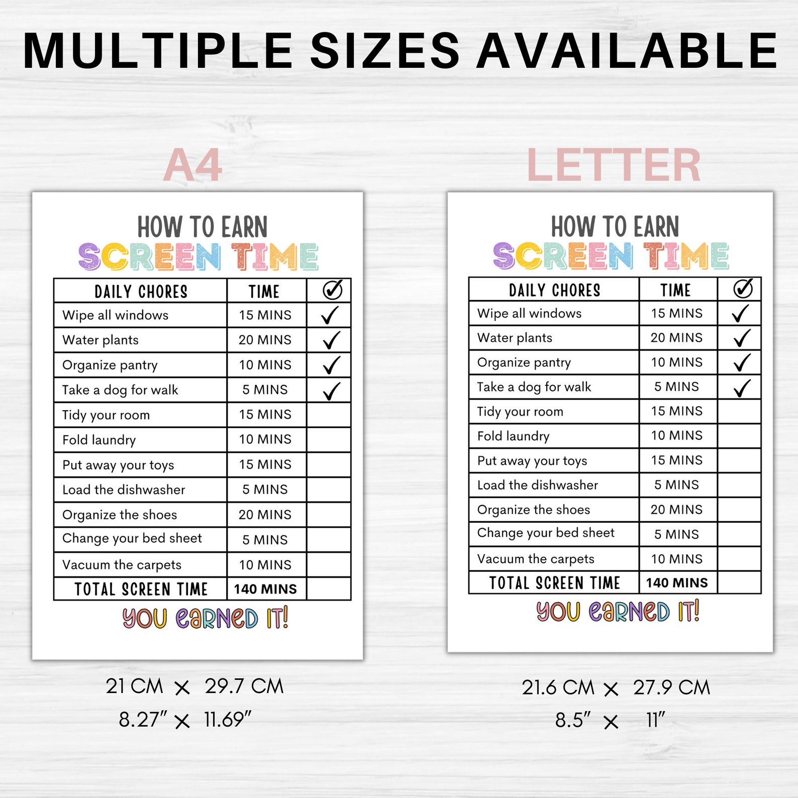 How to Earn Screen Time With Screen Bucks | Editable Allowance Chore ...