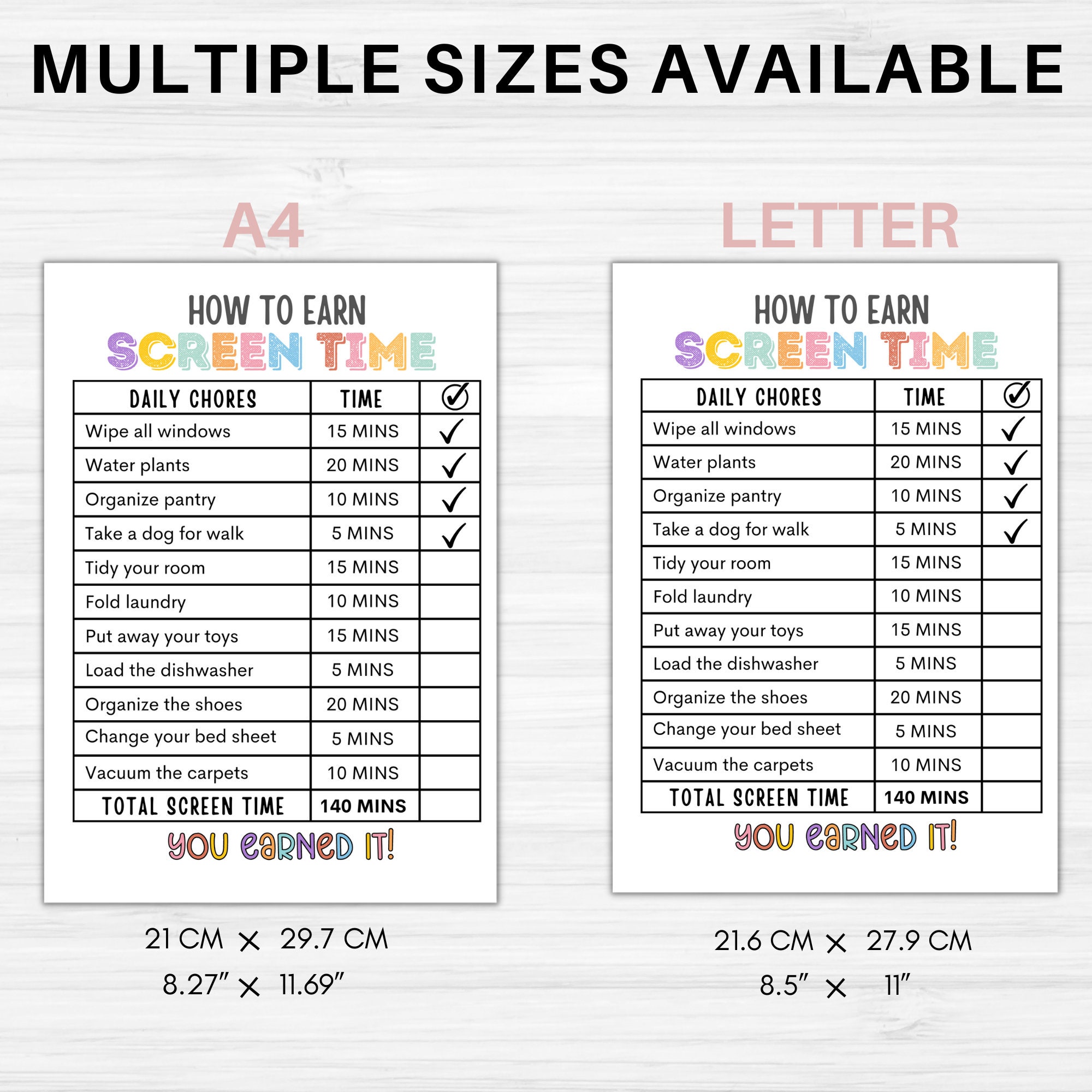 How to Earn Screen Time With Screen Bucks | Editable Allowance Chore ...