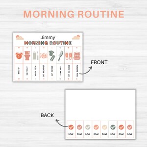 Kids Flip Routine Chart Editable Schedule for Kids Chore Chart Morning ...