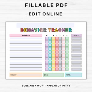 Behavior Reward Chart for Kids Good Behavior Tracking - Etsy