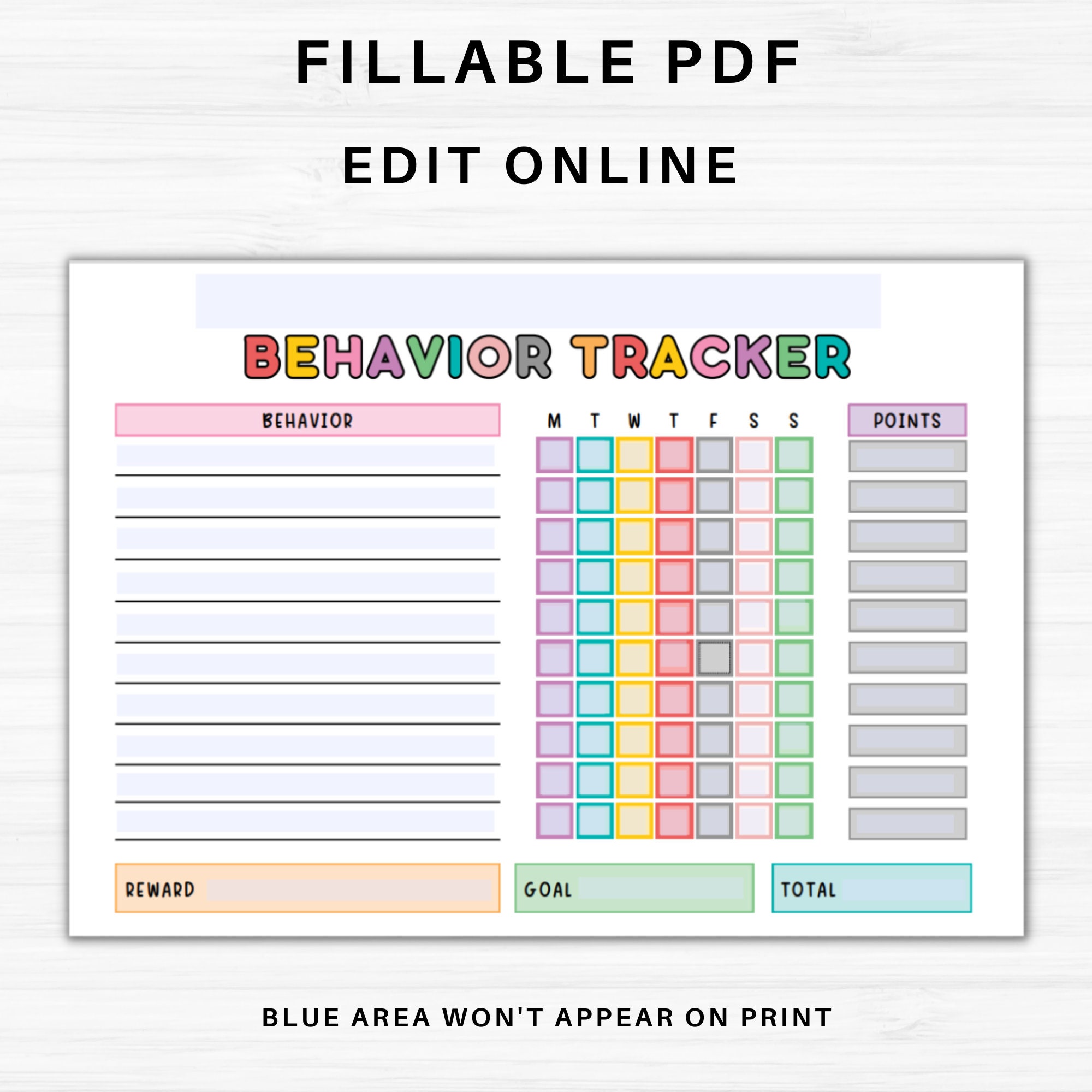 Behavior Reward Chart for Kids | Good Behavior Tracking | Children ...