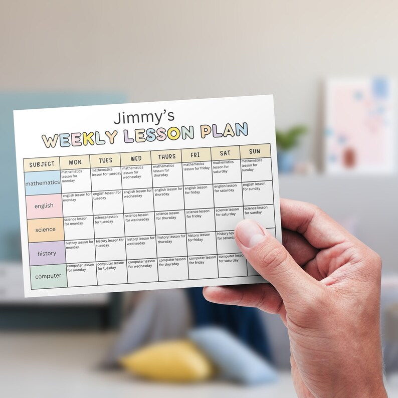 Weekly Lesson Plan Editable | Lesson Planner | Homeschool Teacher ...