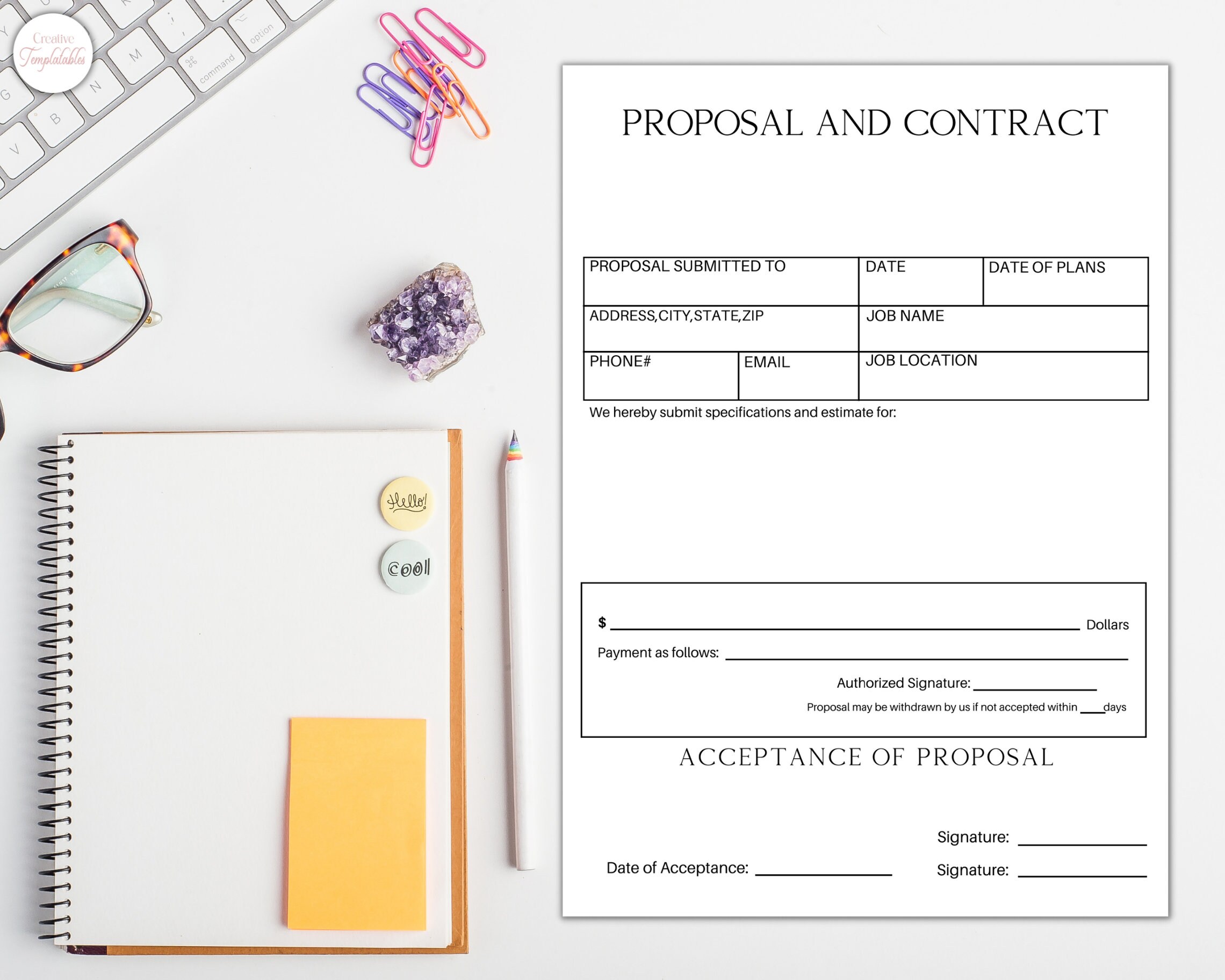 Contract Form Editable Agreement Template Business Form Terms and ...