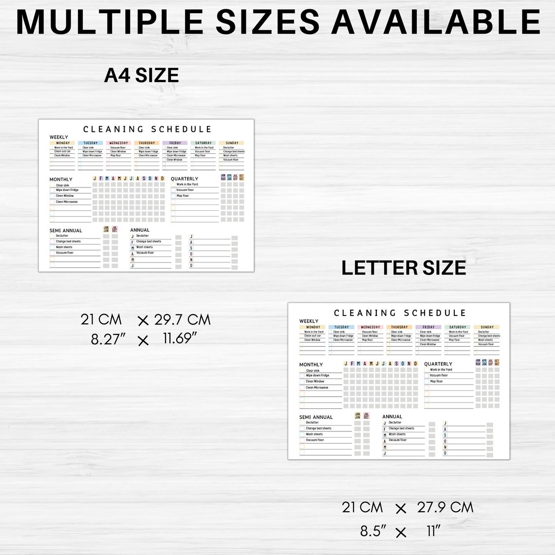 Cleaning Planner Cleaning Chore Chart Editable Cleaning Schedule ...