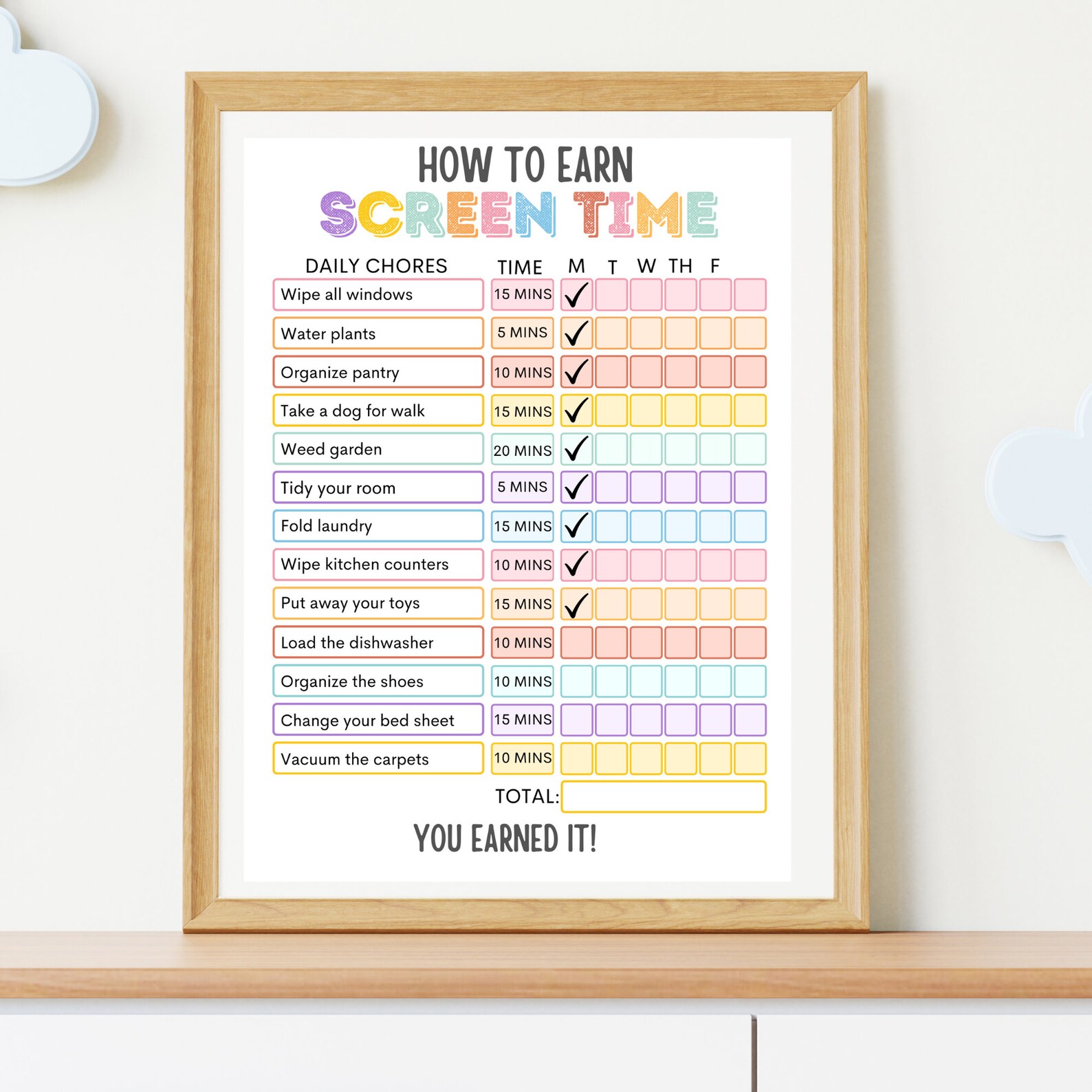 How to Earn Screen Time With Screen Bucks | Editable Allowance Chore ...