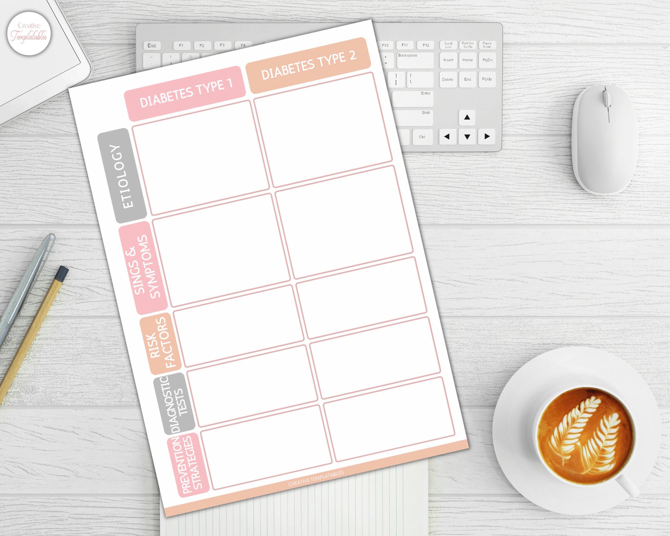 Diabetes Template Printable Diabetes Tracker Diabete Log Diabetes ...