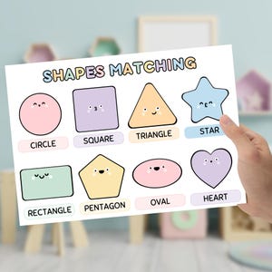 Shapes Matching Activity Printable Shapes Matching Shape Sorting Game ...
