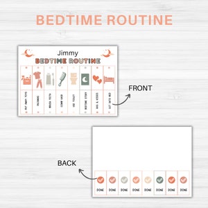 Kids Flip Routine Chart Editable Schedule for Kids Chore Chart Morning ...