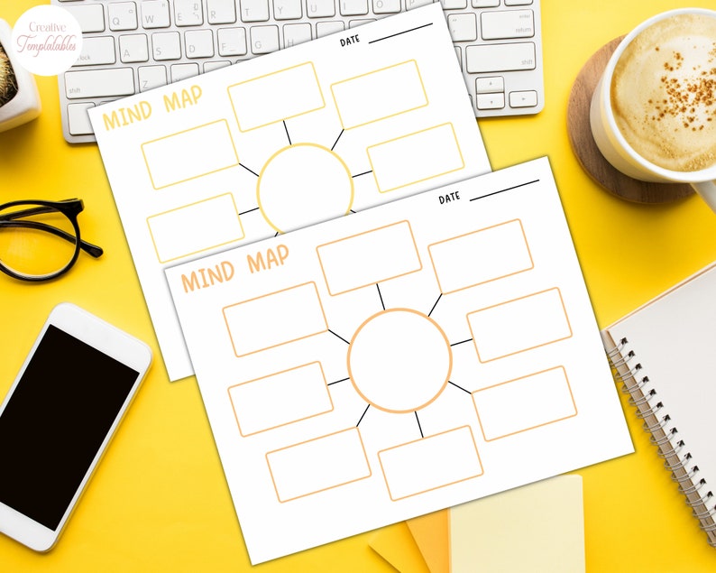 Mind Map Planner Printable Mind Map Template Study Guide Idea Map ...