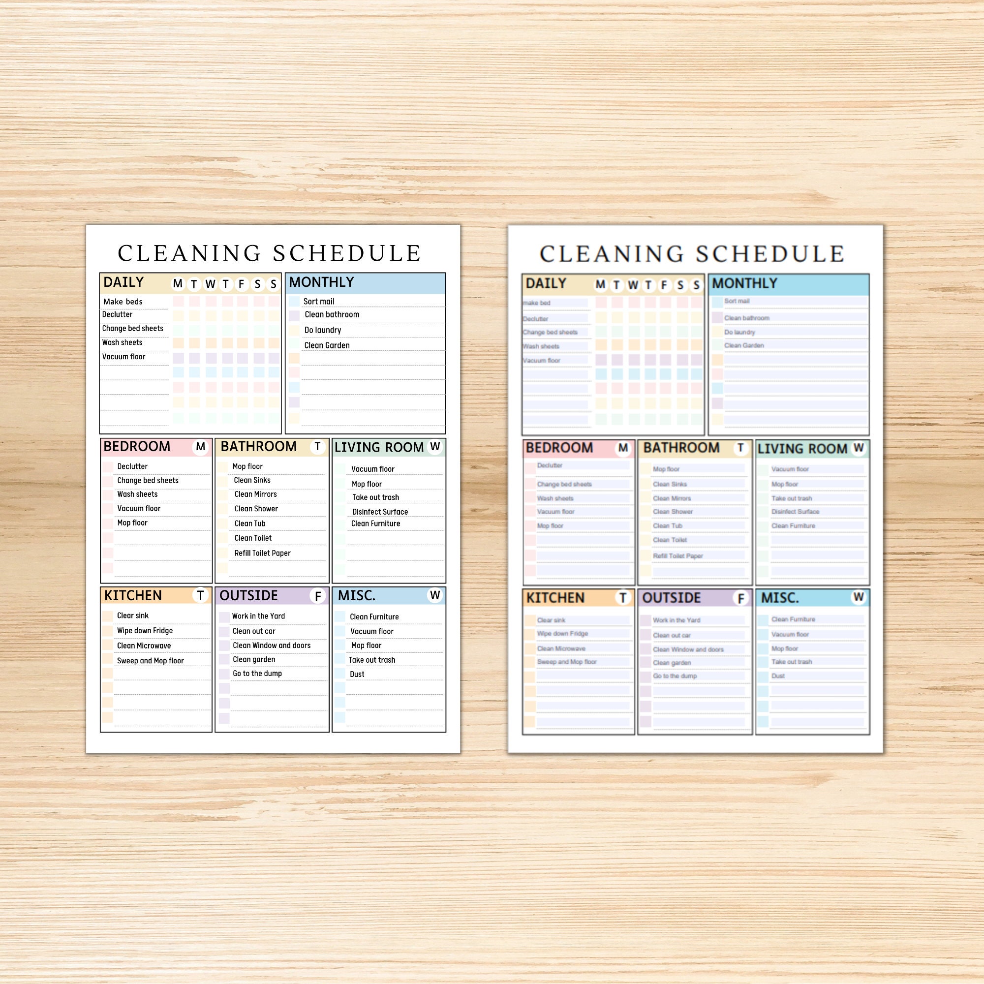 Cleaning Planner Kids Chore Chart Editable Cleaning - Etsy