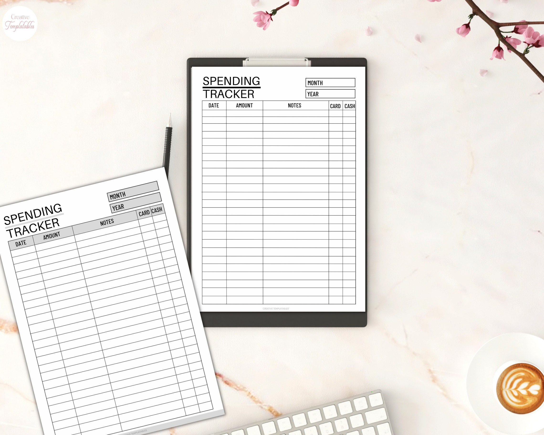 Spending Tracker Printable Expense Tracker Budget Tracker Financial ...