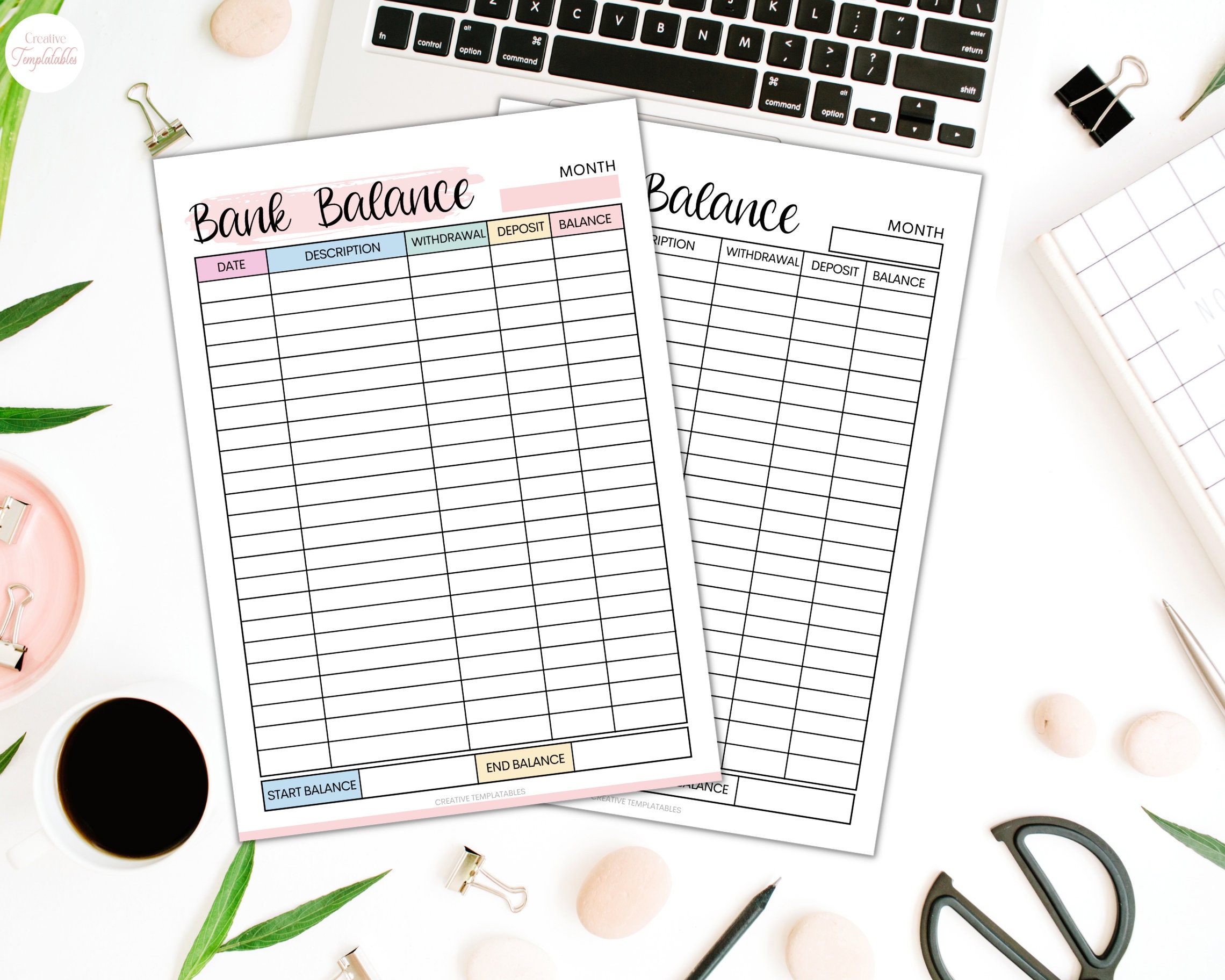 Bank Balance Tracker Finance Tracker Finance Log Saving Tracker Banking ...