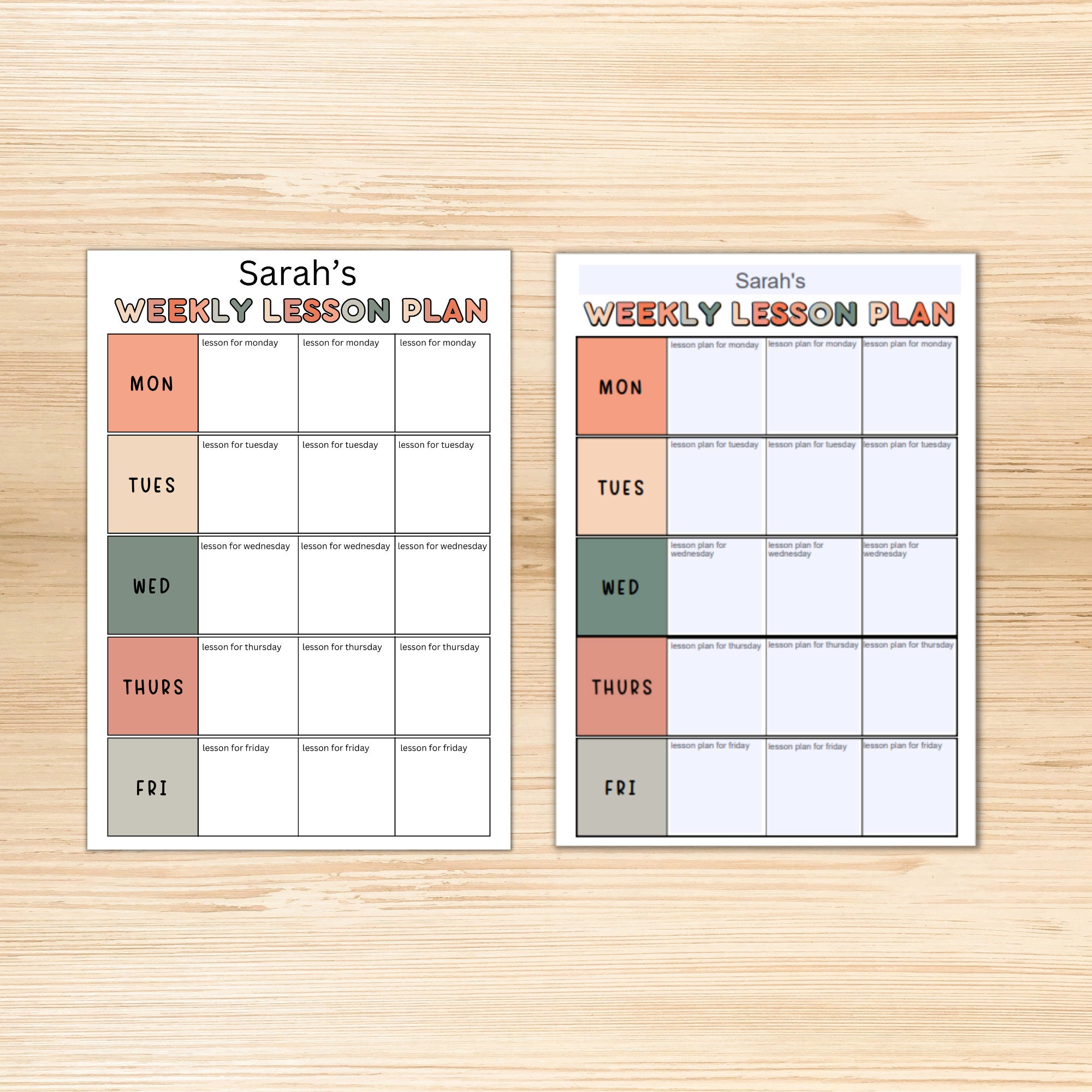 Weekly Lesson Plan Editable | Lesson Planner | Homeschool Teacher ...