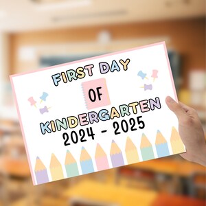 First Day of Kindergarten Editable Back to School Sign Start of ...