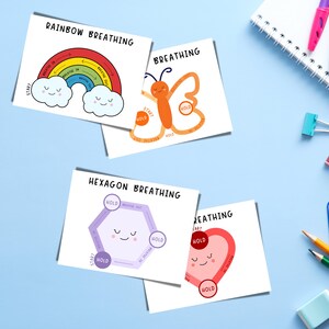 Breathing Cards Printable Exercise Activity Cards Calm Down Corner ...