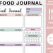 Food Journal Printable Food Diary Meal Journal Meal Tracker Daily Food ...