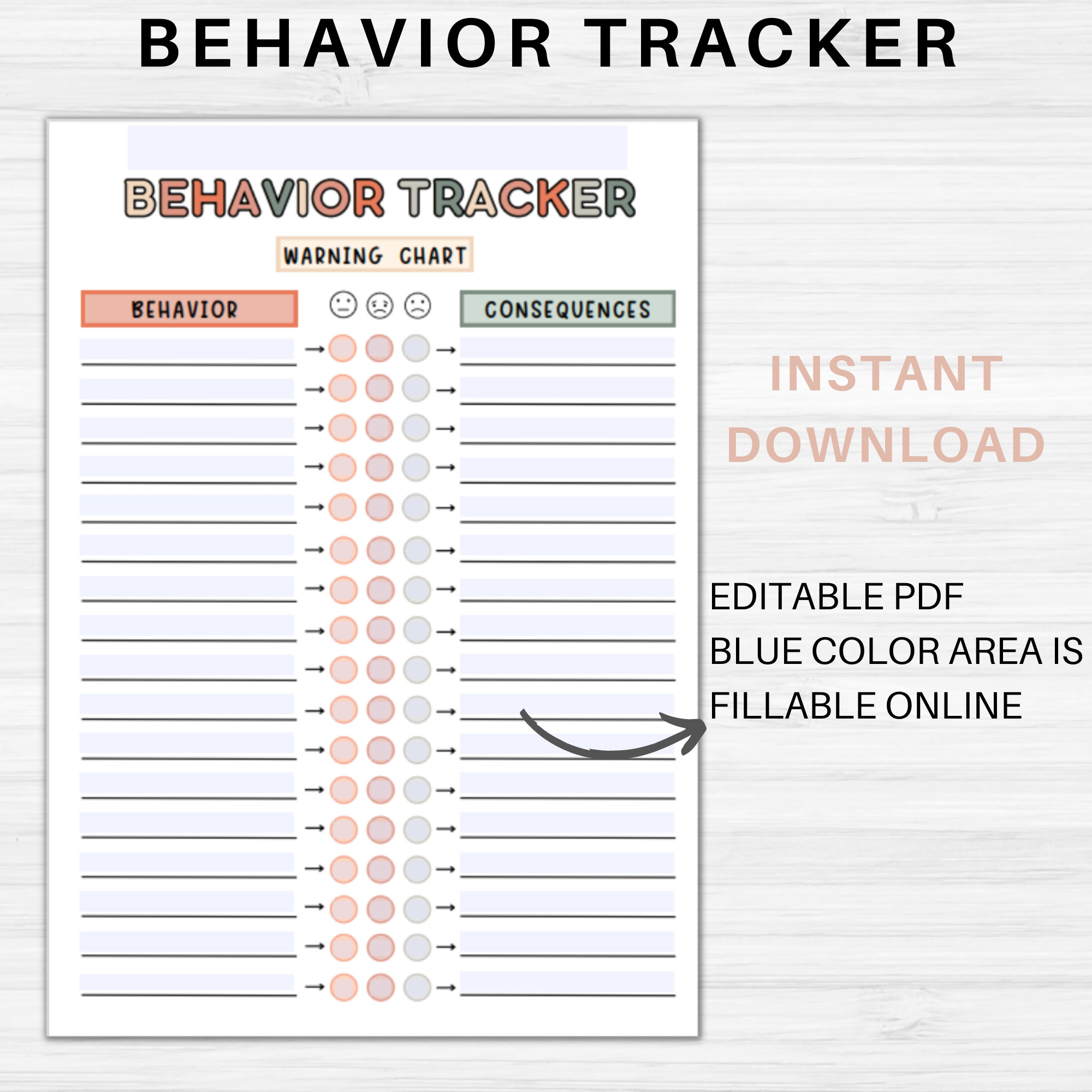 Behavior Reward Chart for Kids | Good Behavior Tracking | Children ...