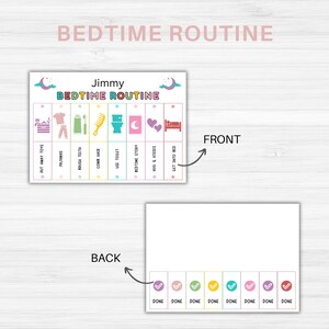 Kids Flip Routine Chart Editable Schedule for Kids Chore Chart Morning ...