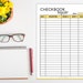 Checkbook Register Printable Check Transaction Tracker Checkbook Log ...