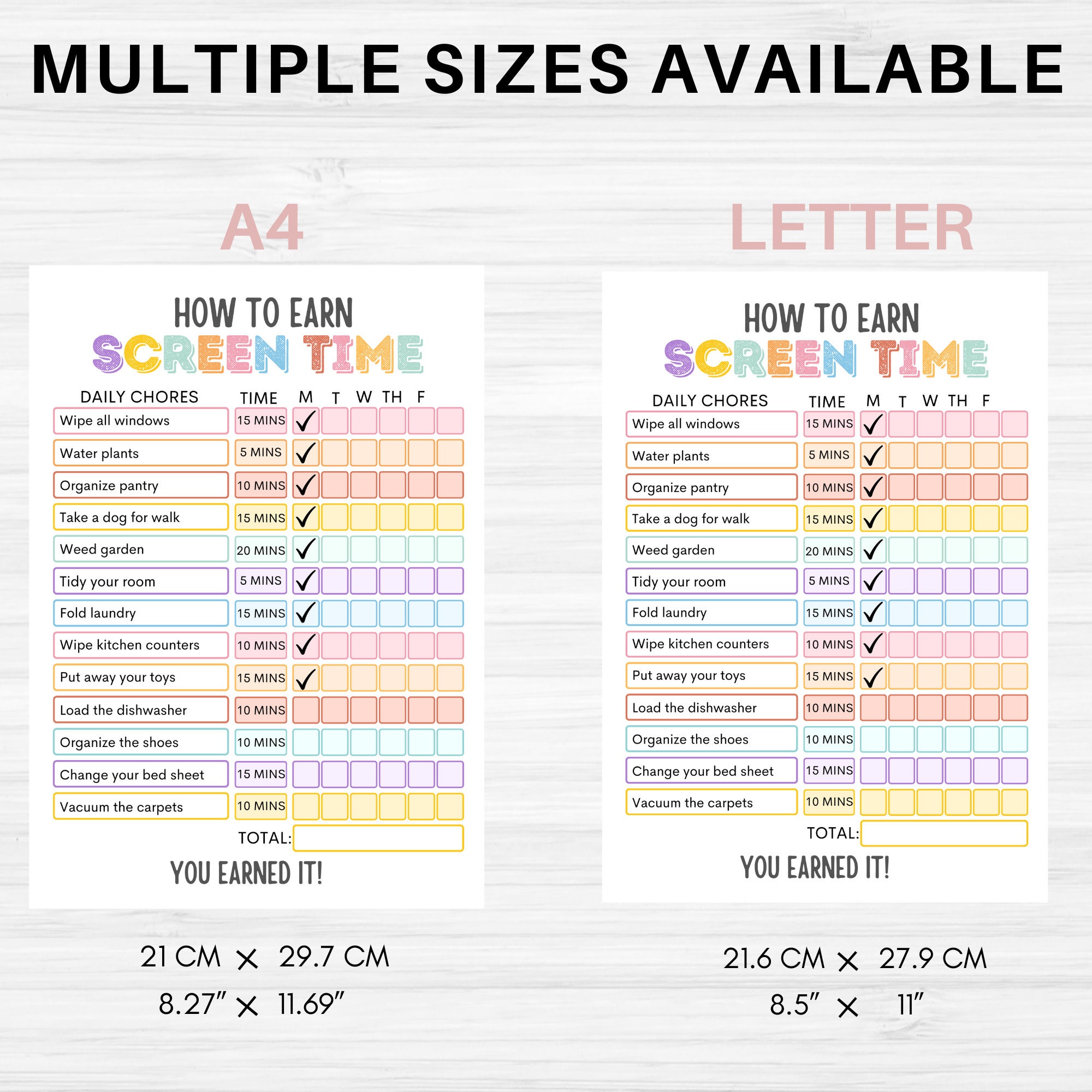 How to Earn Screen Time With Screen Bucks | Editable Allowance Chore ...