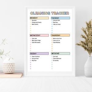 Cleaning Planner Cleaning Chore Chart Editable Cleaning Schedule ...