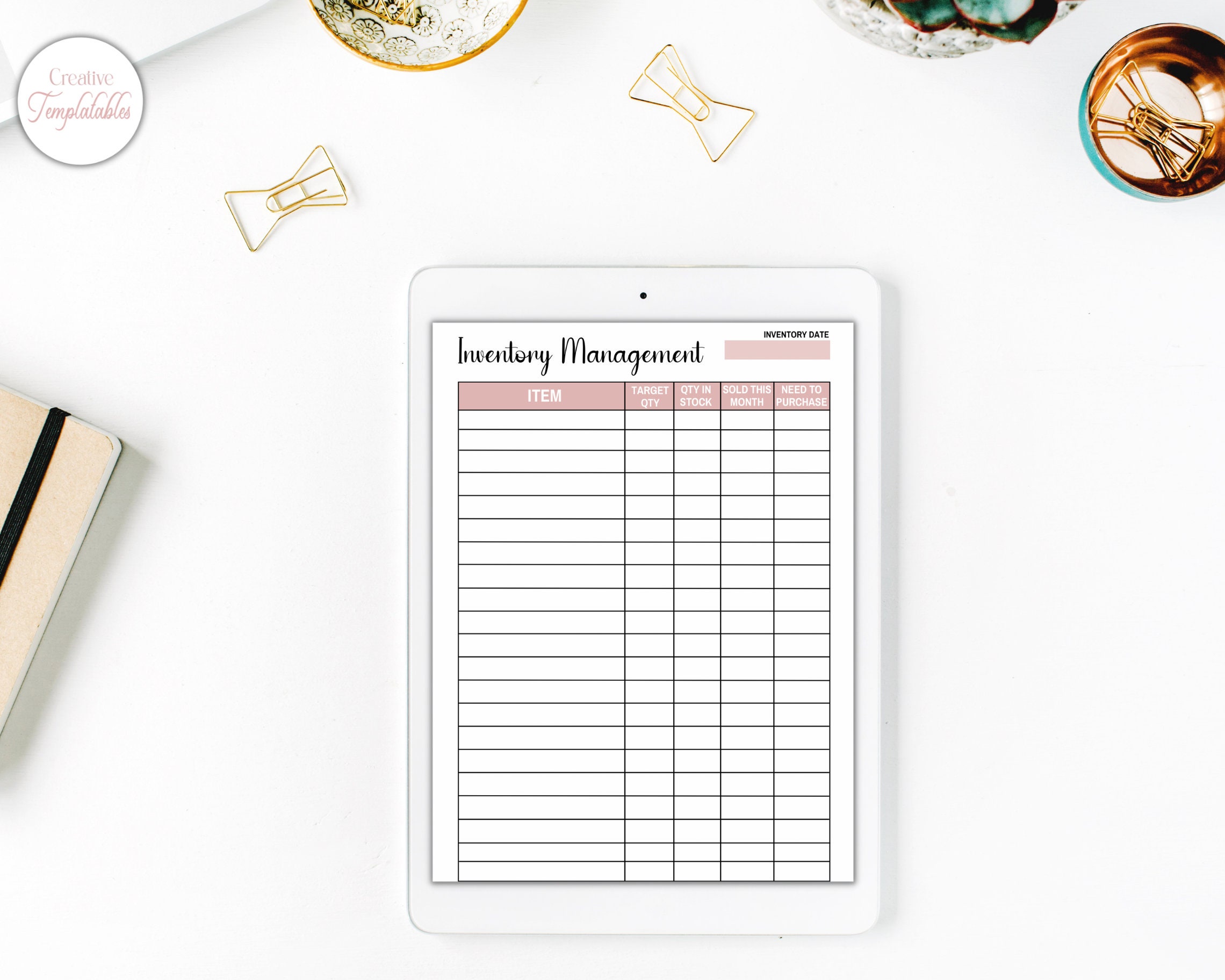 Inventory Management Planner Printable Inventory Tracker Stock Tracker ...