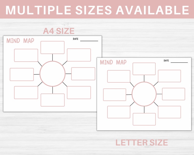 Mind Map Planner | Printable Mind Map Template | Study Guide | Idea Map ...
