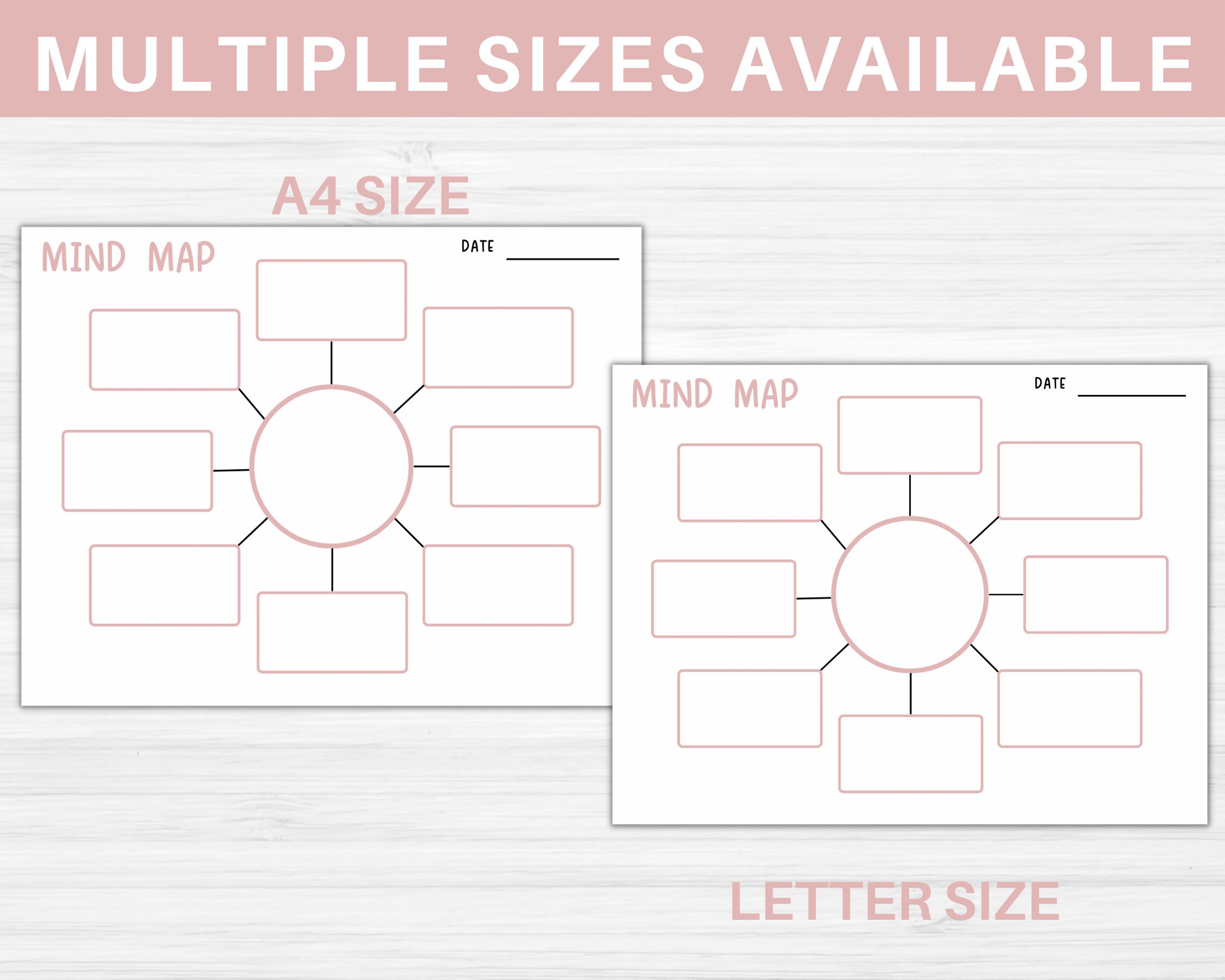Mind Map Planner | Printable Mind Map Template | Study Guide | Idea Map ...