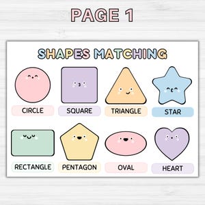 Shapes Matching Activity Printable Shapes Matching Shape Sorting Game ...