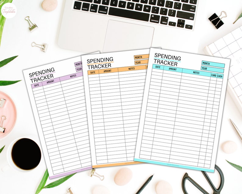 Spending Tracker Printable Expense Tracker Budget Tracker Financial ...