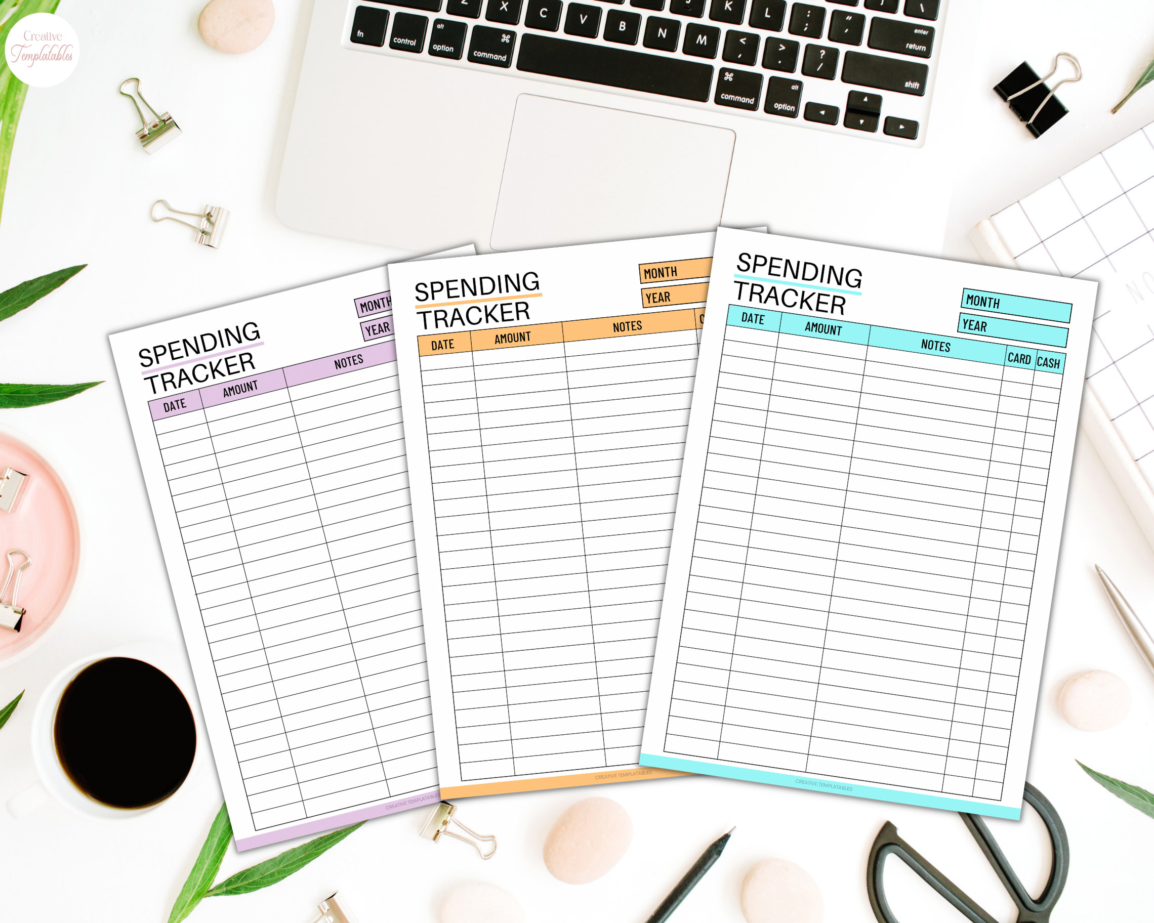 Spending Tracker Printable Expense Tracker Budget Tracker Financial ...