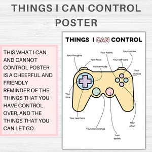 Things I Can Control Poster Printable Mental Health Poster What Things ...