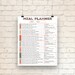 Meal Planner and Grocery List Editable Meal Planner 7 Days Menu Plan ...