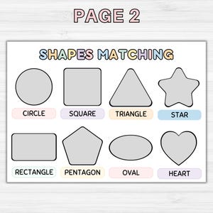 Shapes Matching Activity Printable Shapes Matching Shape Sorting Game ...
