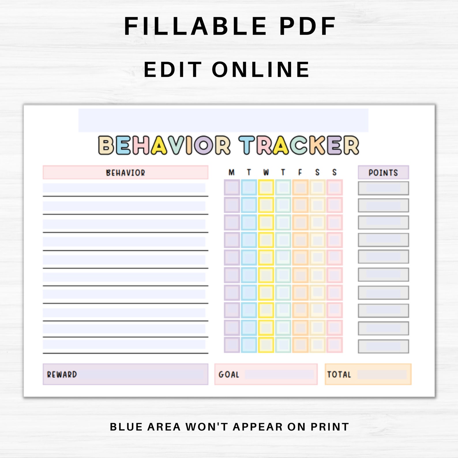 Behavior Reward Chart for Kids Good Behavior Tracking - Etsy