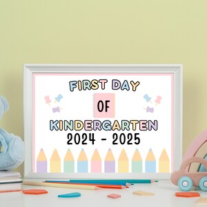 First Day of Kindergarten Editable Back to School Sign Start of ...