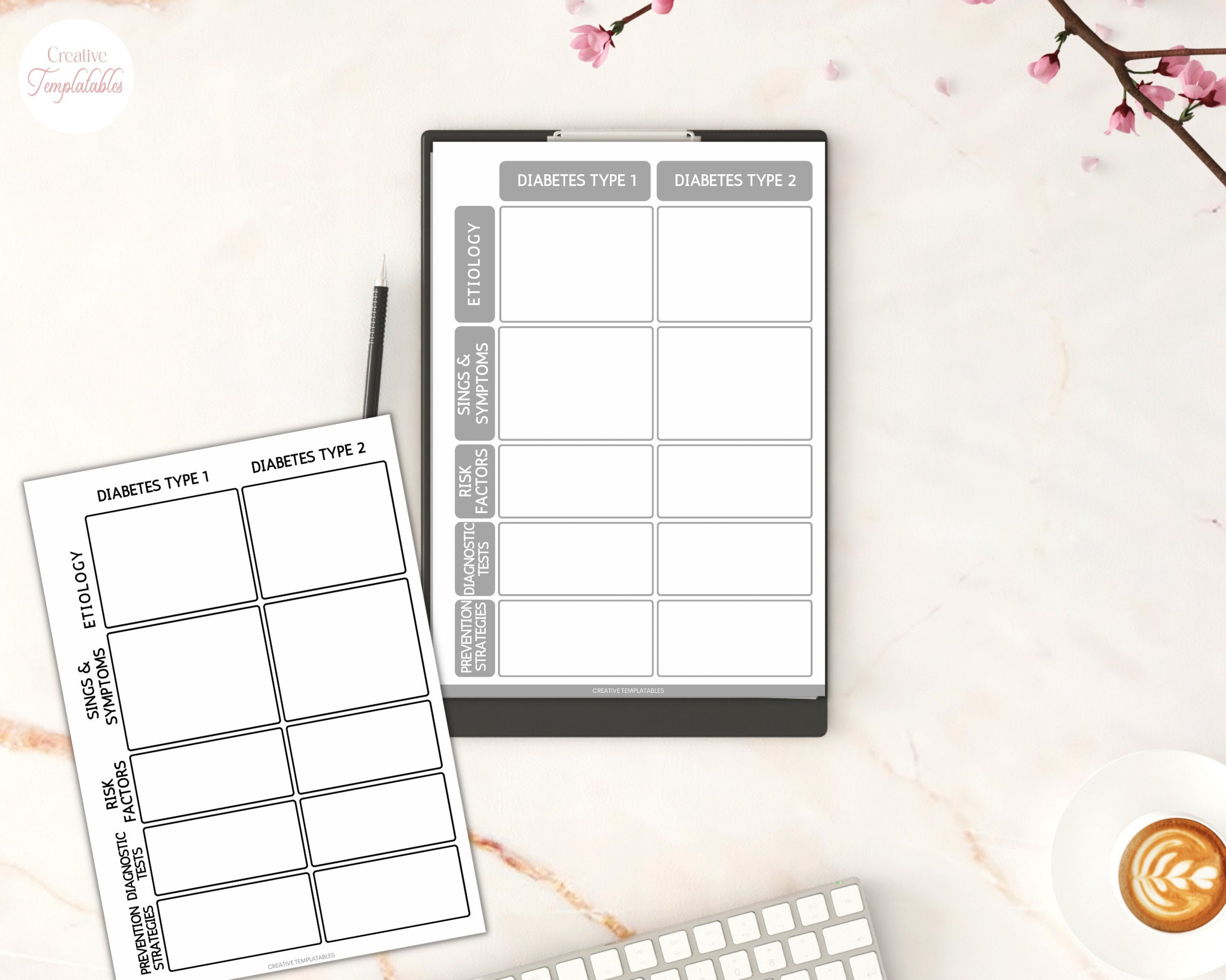 Diabetes Template Printable Diabetes Tracker Diabete Log Diabetes ...