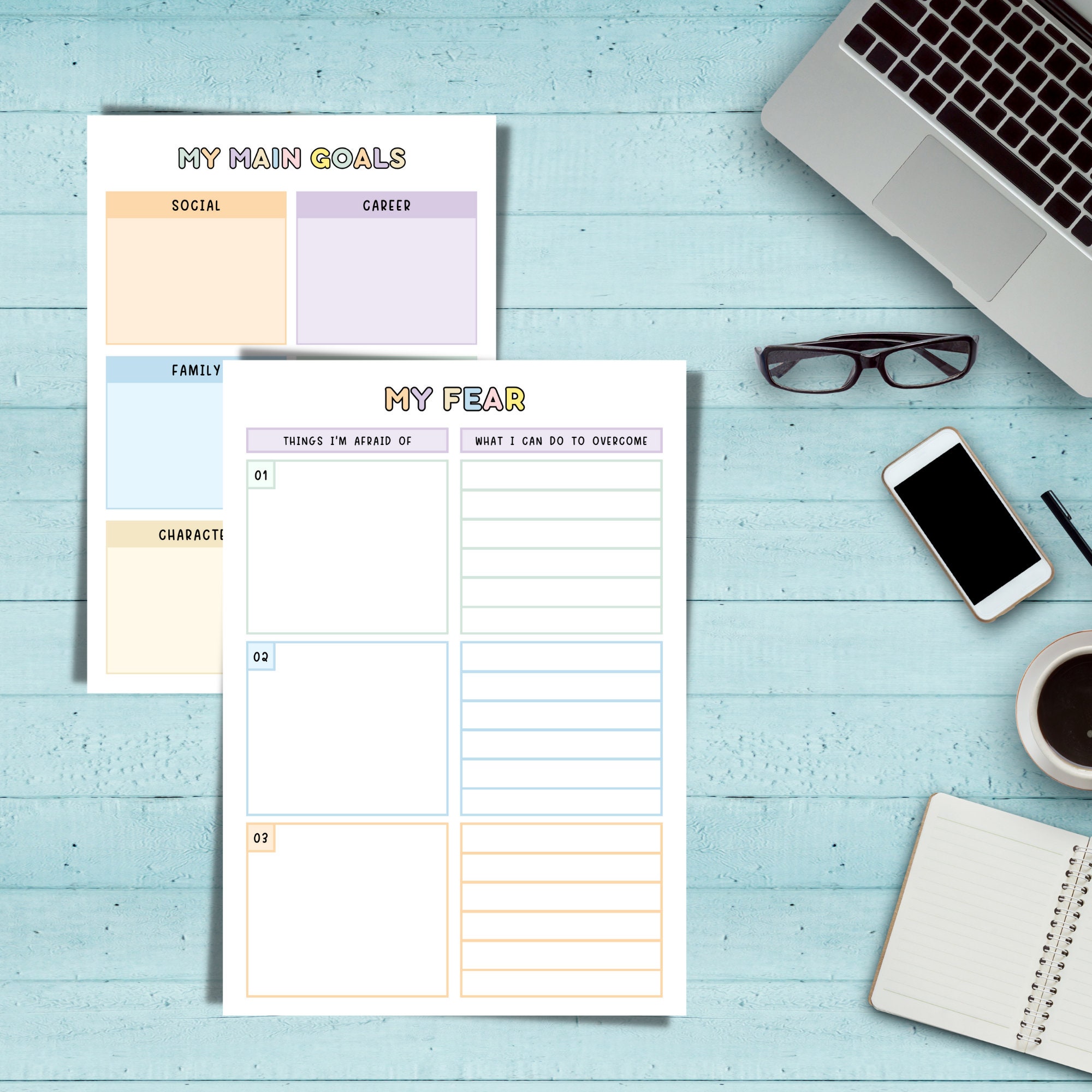 Self-esteem Journal Printable Self-confidence Planner Mental Health Log ...