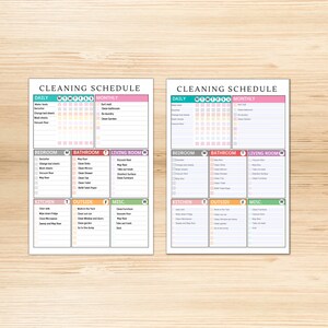 Cleaning Planner Cleaning Chore Chart Editable Cleaning Schedule ...