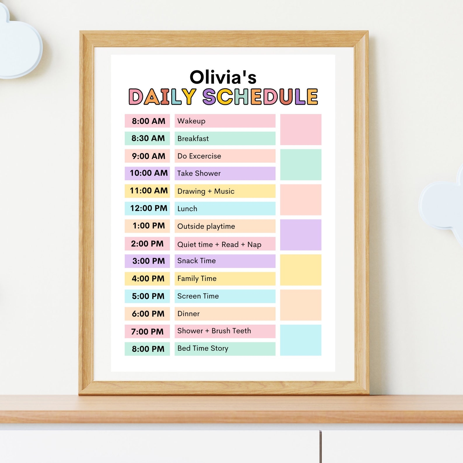 Kids Chore Chart Editable Daily Routine Responsibility Chart Kids Daily ...