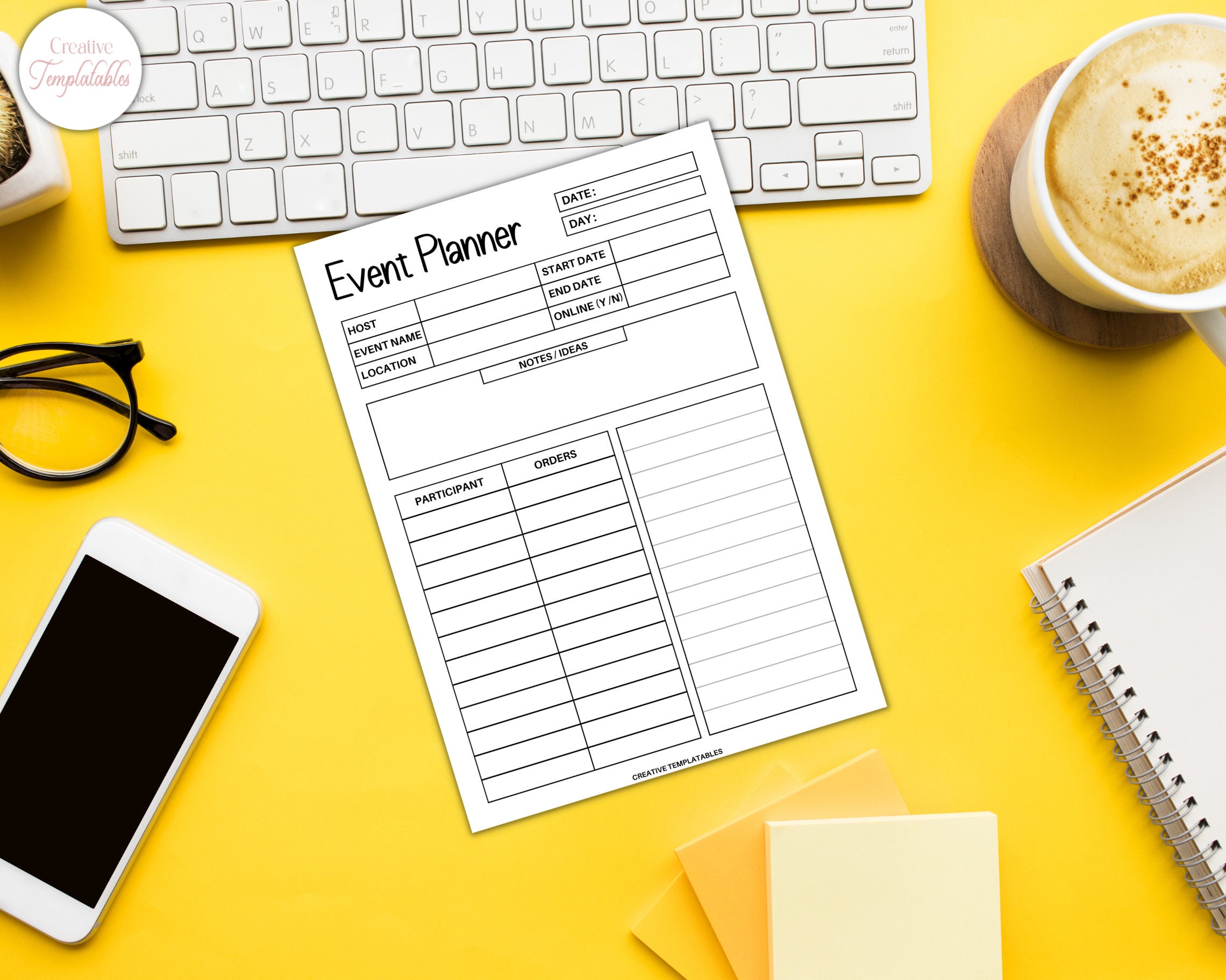Event Planner Event Tracker Printable Event Planning Template Event ...