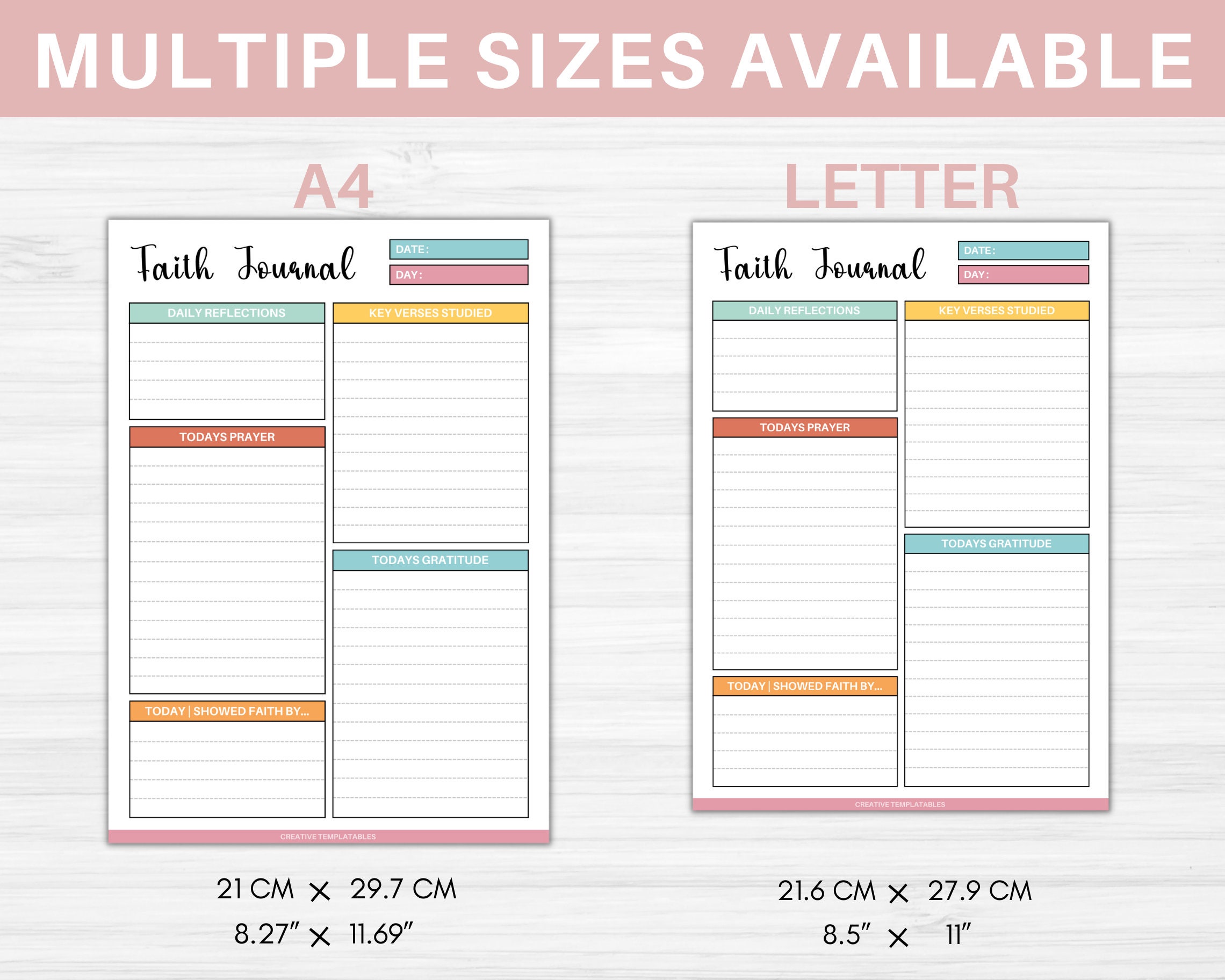 Faith Journal Printable Prayer Journal Bible Journaling Devotional ...