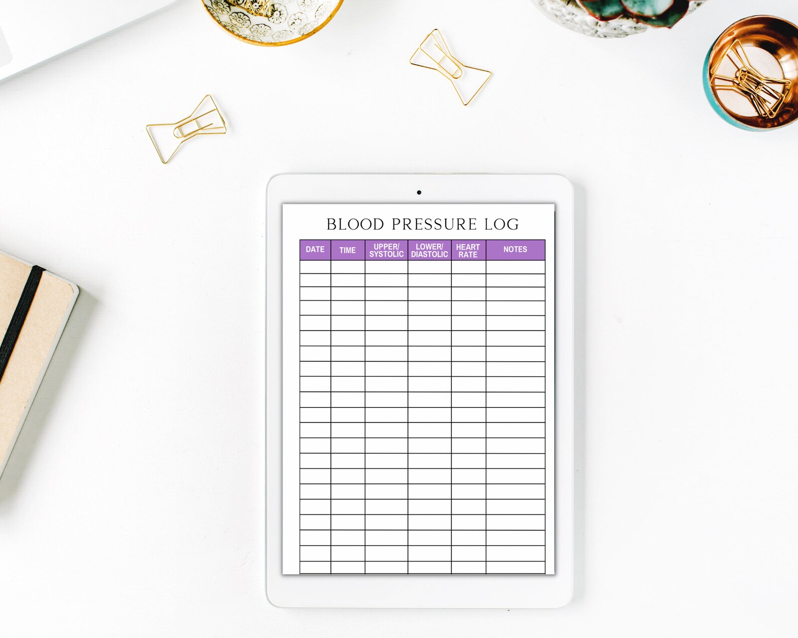 Blood Pressure Tracker Printable Blood Pressure Log Hypotension Medical ...