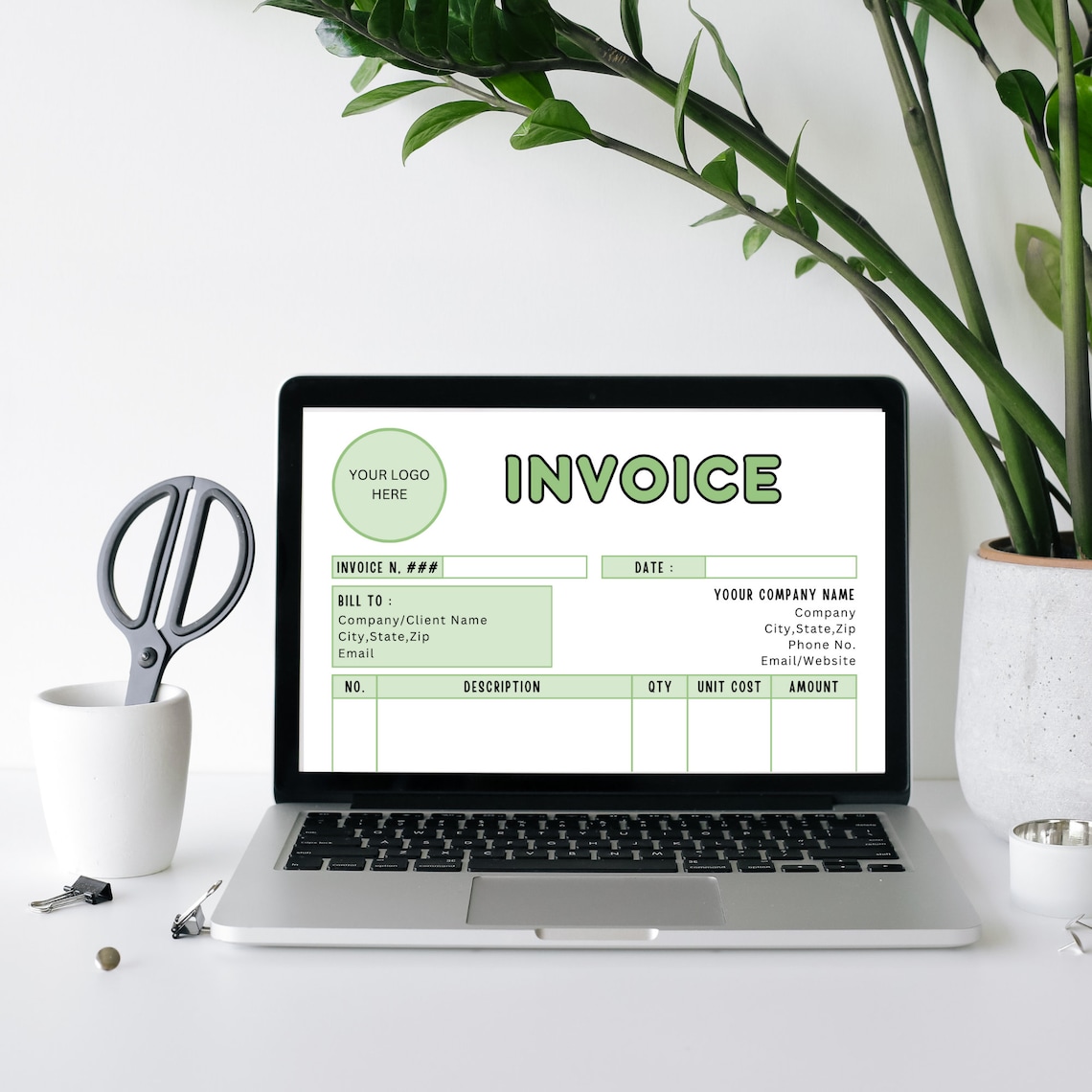 Invoice Template Editable Business Invoice Log Billing Template Receipt ...