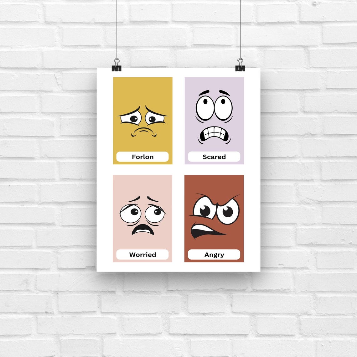 Kids Emotion Flashcards Printable Feeling Cards Calm Down Corner Zone ...