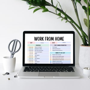 Work From Home Planner | Editable Hourly Planner | Perosnal Planner ...