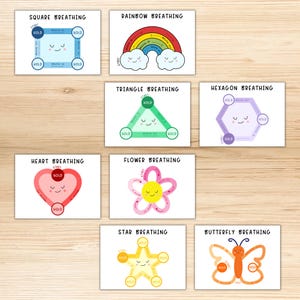 Breathing Cards Printable Exercise Activity Cards Calm Down Corner ...