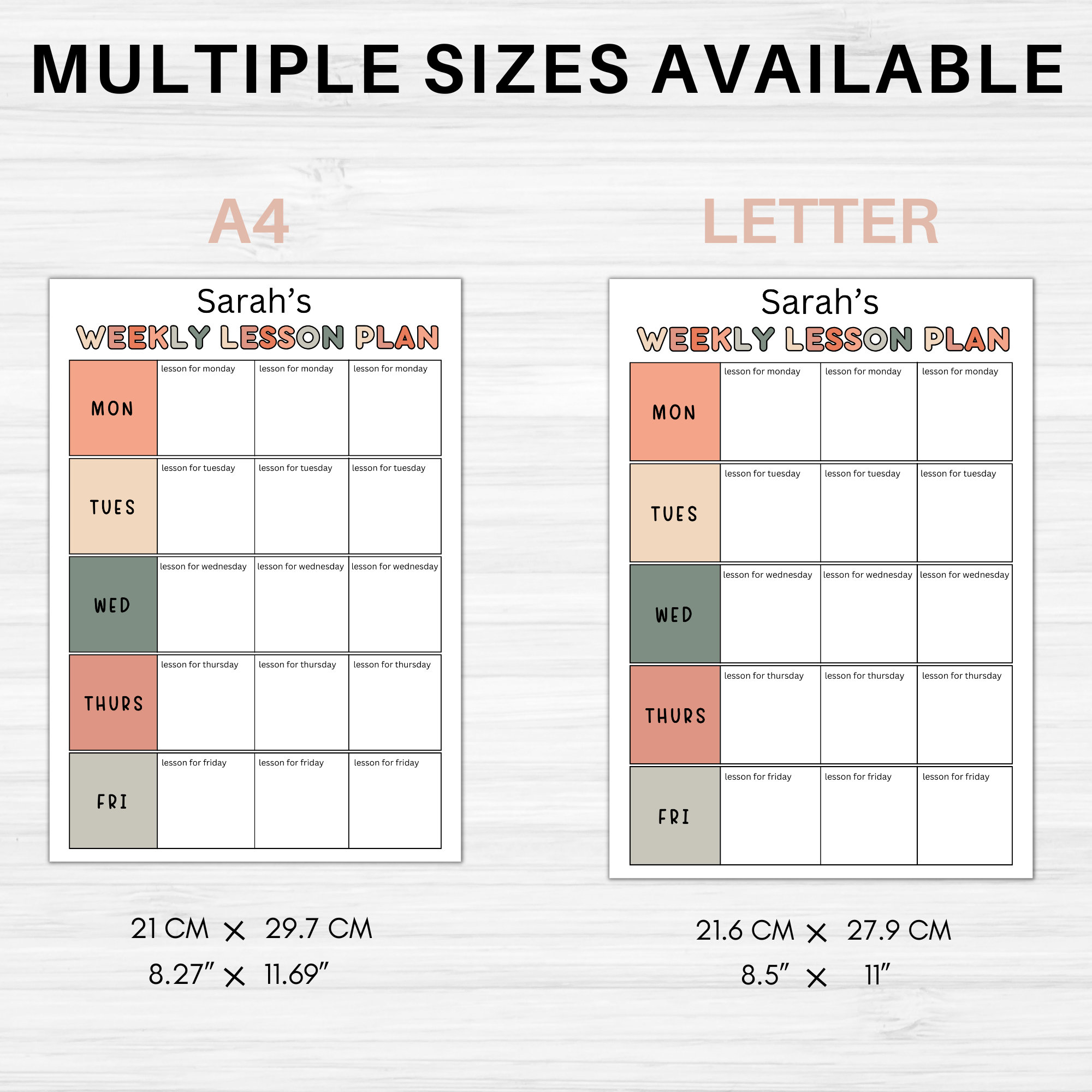 Weekly Lesson Plan Editable | Lesson Planner | Homeschool Teacher ...